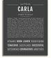 Carla Personalized Name Meaning Art Prints – Name Stories