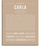 Carla Personalized Name Meaning Art Prints – Name Stories