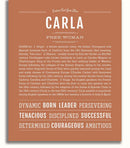 Carla | Name Art Print – Name Stories