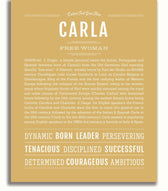 Carla | Name Art Print – Name Stories