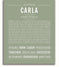 Carla Personalized Name Meaning Art Prints – Name Stories