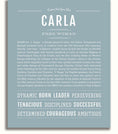 Carla Personalized Name Meaning Art Prints – Name Stories