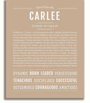 Carlee | Name Art Print – Name Stories