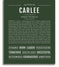 Carlee | Name Art Print – Name Stories