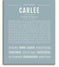 Carlee Personalized Name Meaning Art Prints – Name Stories