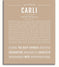 Carli | Name Art Print – Name Stories