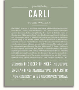 Carli | Name Art Print – Name Stories