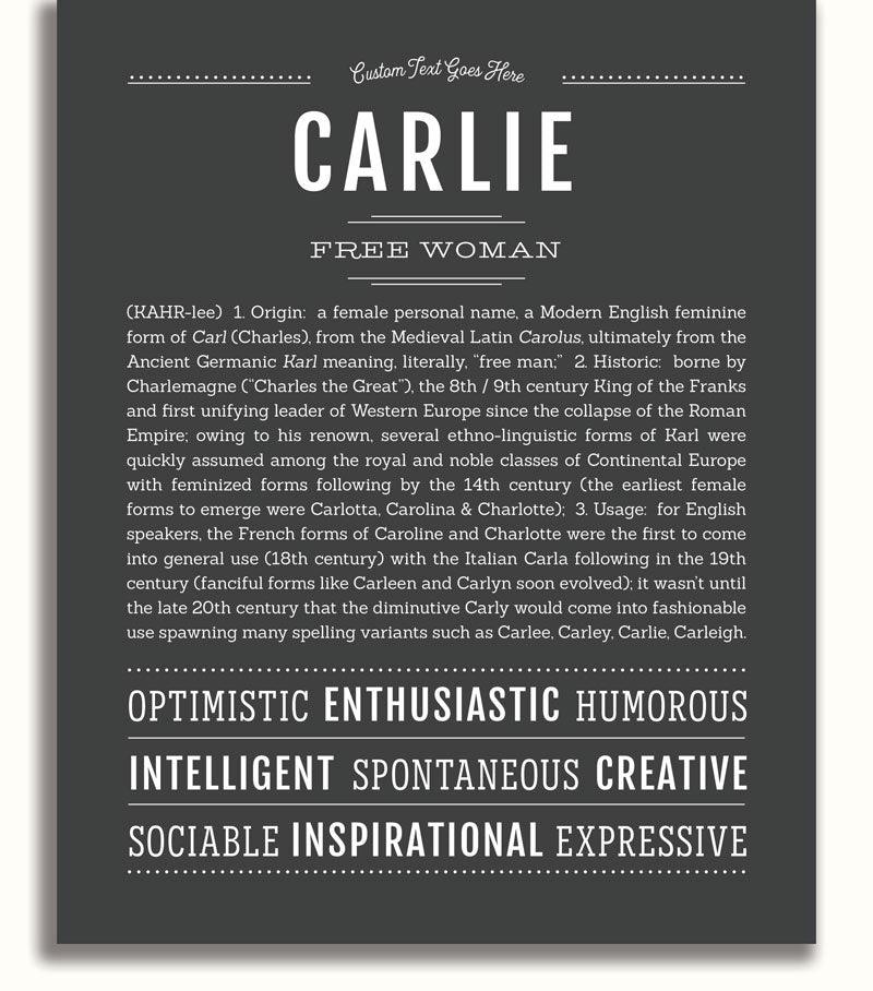 Carlie | Name Art Print – Name Stories