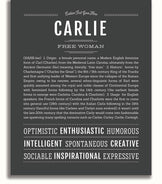 Carlie | Name Art Print – Name Stories