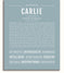 Carlie | Name Art Print – Name Stories