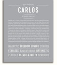 Carlos | Name Art Print – Name Stories