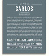 Carlos | Name Art Print – Name Stories