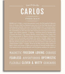 Carlos | Name Art Print – Name Stories
