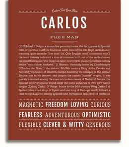 Carlos | Name Art Print – Name Stories