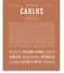 Carlos | Name Art Print – Name Stories
