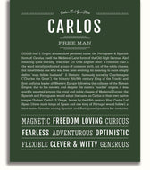 Carlos | Name Art Print – Name Stories