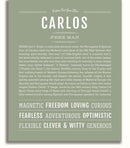 Carlos | Name Art Print – Name Stories