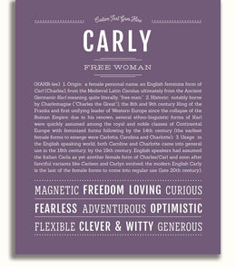Carly | Name Art Print – Name Stories