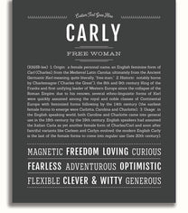 Carly | Name Art Print – Name Stories