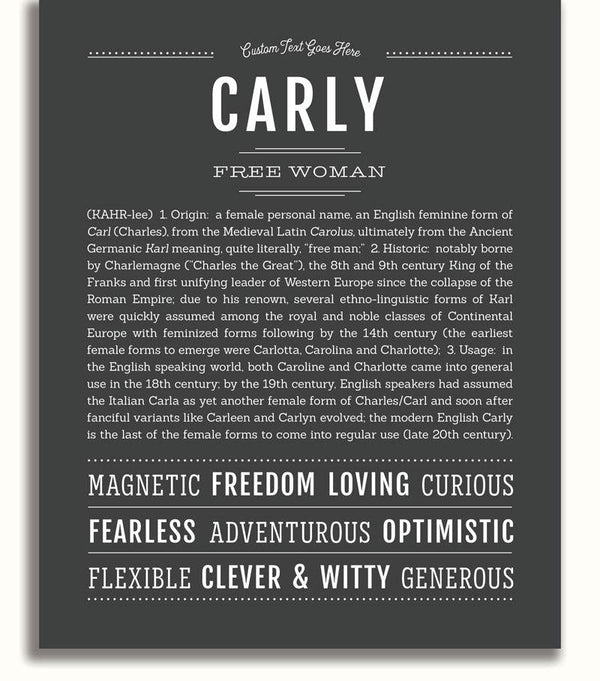 Carly | Name Art Print - Personalized Custom Gifts – Name Stories