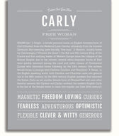Carly | Name Art Print – Name Stories
