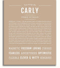 Carly | Name Art Print – Name Stories