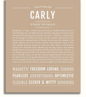 Carly | Name Art Print – Name Stories