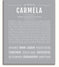 Carmela Personalized Name Meaning Art Prints – Name Stories