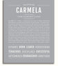 Carmela Personalized Name Meaning Art Prints – Name Stories