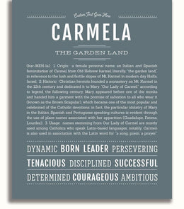 Carmela | Name Art Print – Name Stories