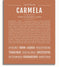 Carmela Personalized Name Meaning Art Prints – Name Stories