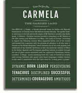 Carmela | Name Art Print – Name Stories