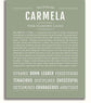 Carmela Personalized Name Meaning Art Prints – Name Stories
