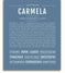 Carmela Personalized Name Meaning Art Prints – Name Stories