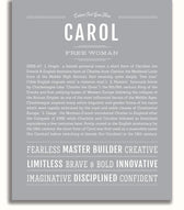Carol | Name Art Print – Name Stories
