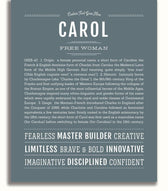 Carol | Name Art Print – Name Stories
