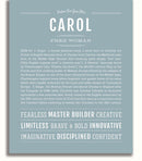 Carol | Name Art Print – Name Stories