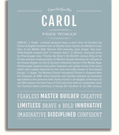 Carol | Name Art Print – Name Stories