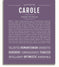 Carole Personalized Name Meaning Art Prints – Name Stories