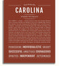 Carolina Personalized Name Meaning Art Prints – Name Stories
