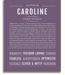 Caroline | Name Art Print – Name Stories