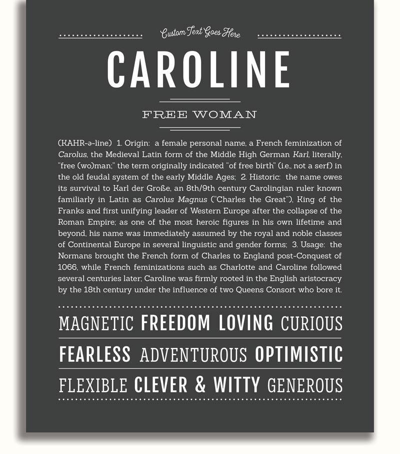 Caroline | Name Art Print – Name Stories