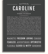 Caroline | Name Art Print – Name Stories
