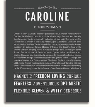 Caroline | Name Art Print – Name Stories