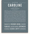 Caroline Personalized Name Meaning Art Prints – Name Stories