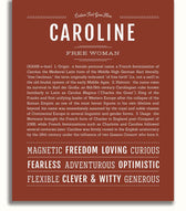 Caroline | Name Art Print – Name Stories