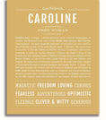 Caroline Personalized Name Meaning Art Prints – Name Stories