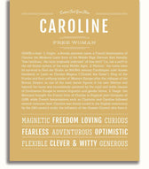 Caroline | Name Art Print – Name Stories