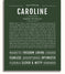 Caroline Personalized Name Meaning Art Prints – Name Stories