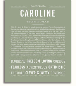 Caroline | Name Art Print – Name Stories